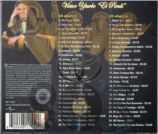 sɐɹǝdnɹƃ sǝuoıɔɔǝΙoɔ: Victor Yturbe El 'Piruli', 50 Éxitos- La Mas ...